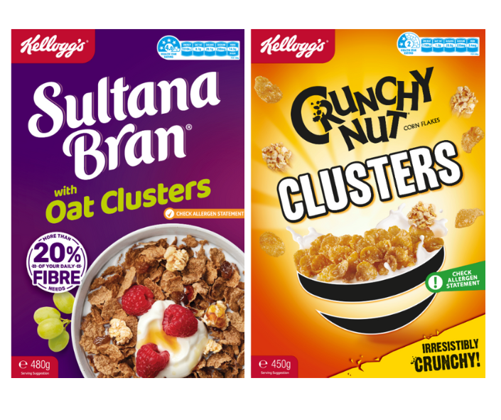 Allergen update: Kellogg’s® Crunchy Nut Clusters® and Sultana Bran with ...